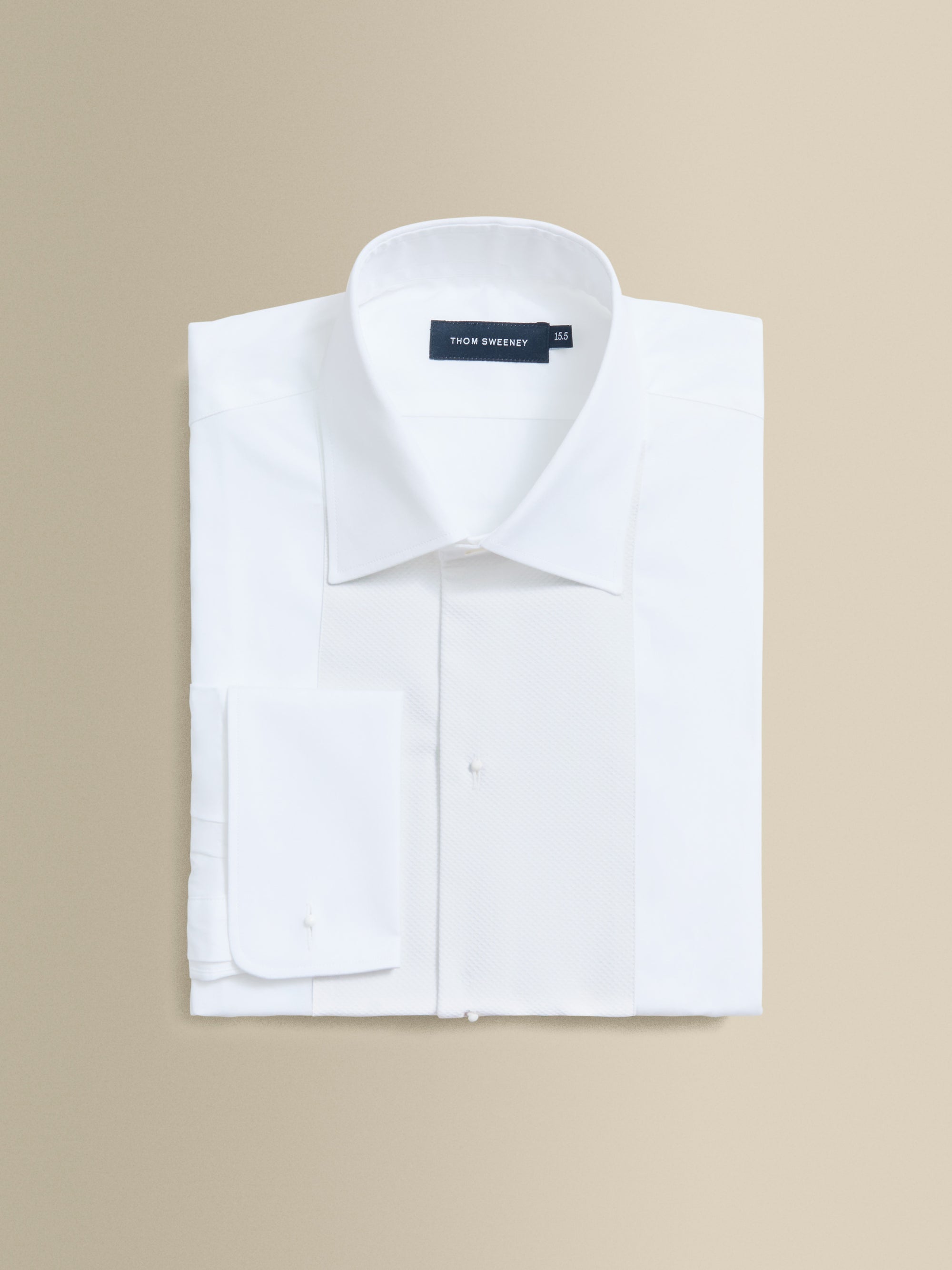 Men's White Cotton Marcella Bib Front Formal Shirt – Thom Sweeney