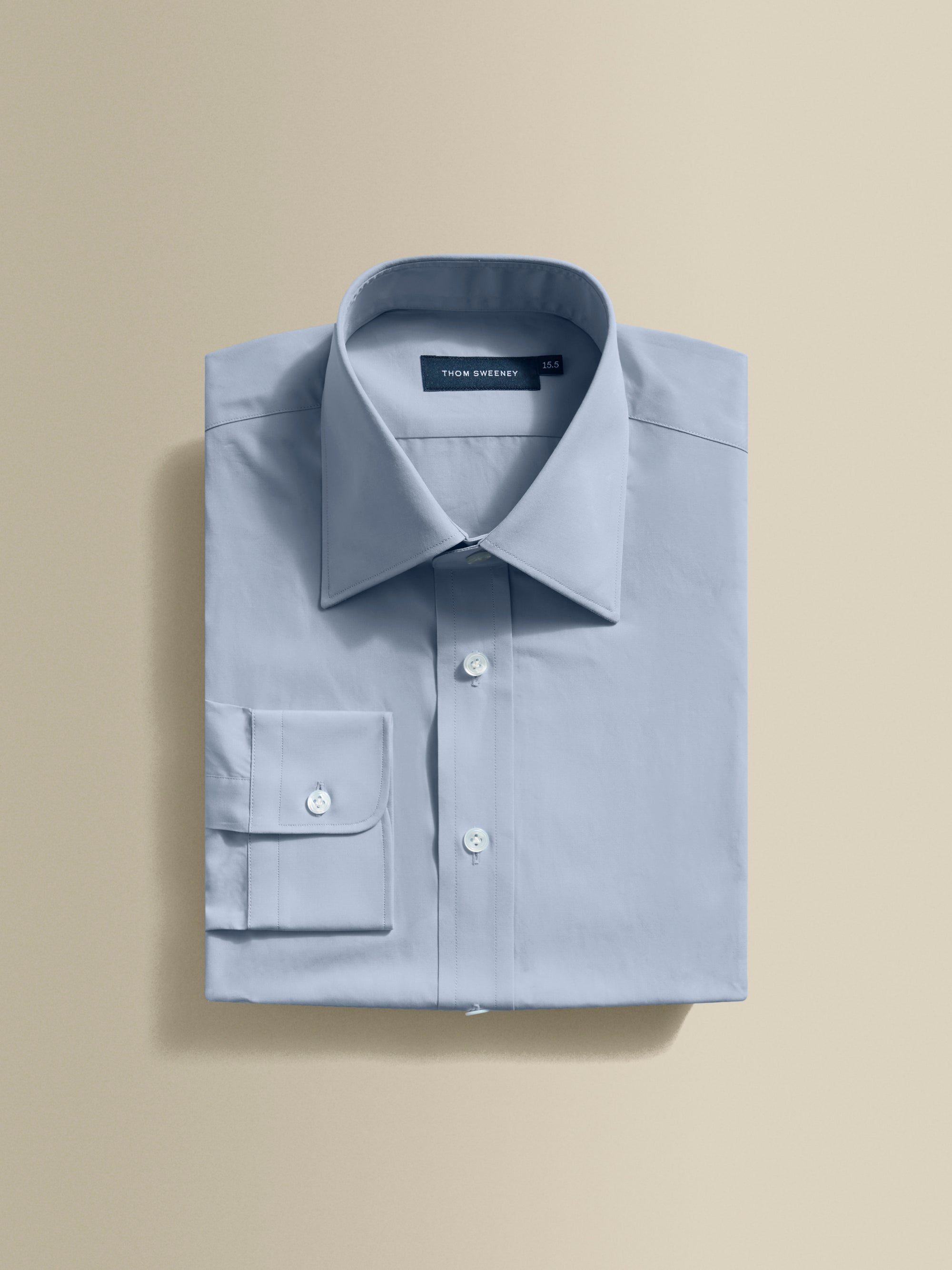 Men's Sky Blue Cotton Point Collar Shirt – Thom Sweeney