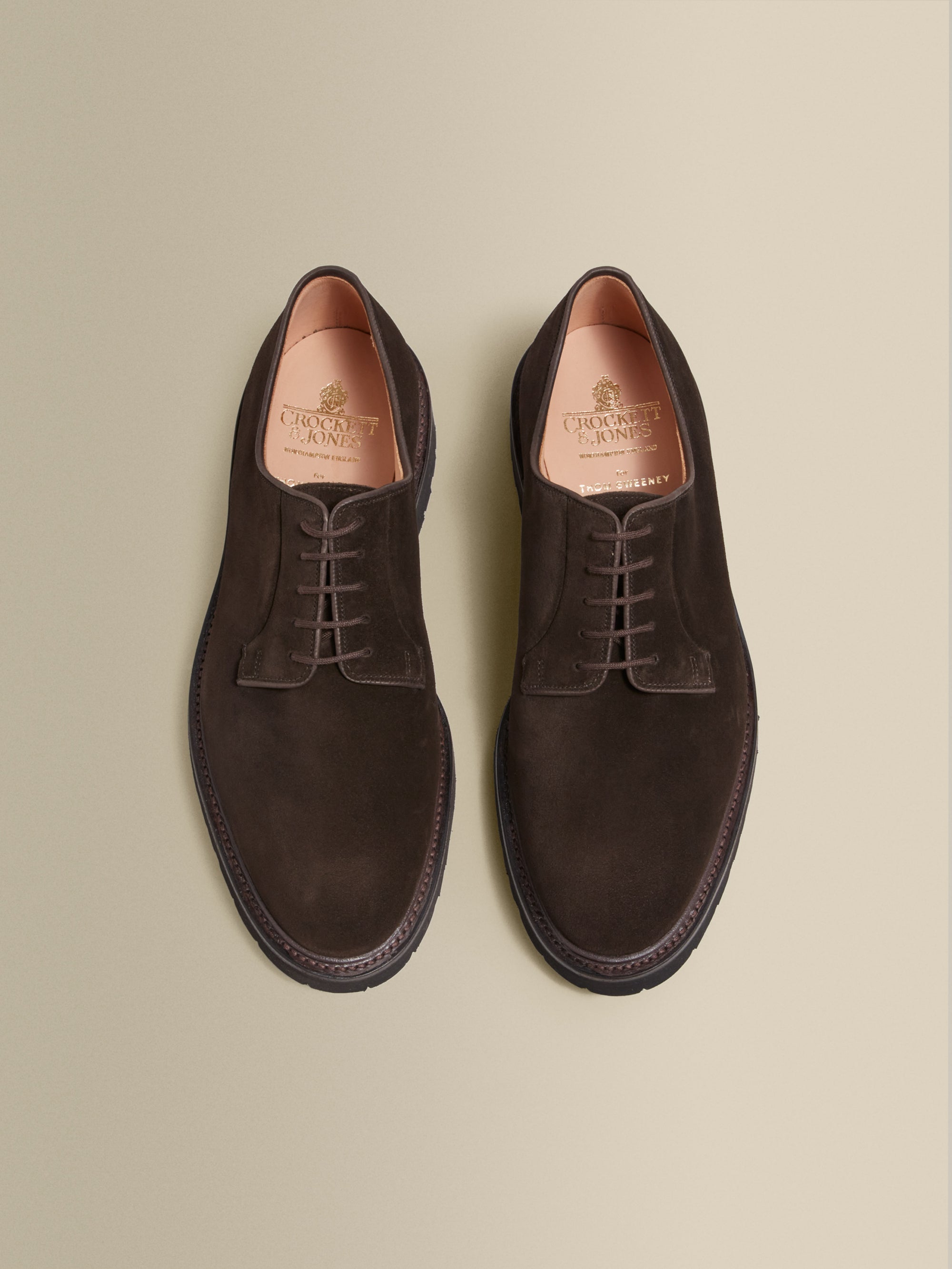 Men's Espresso Brown Split Suede Derby Shoes – Thom Sweeney